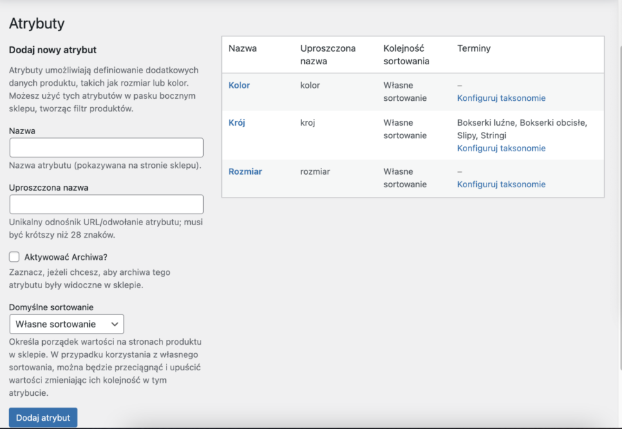 Atrybuty i warianty w sklepie woocommerce - jak je wykorzystać? - Pani ...